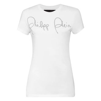 Philipp Plein T-shirt Rundhals Kurzarm - - Tops - Damen - Wei&szlig; - XL
