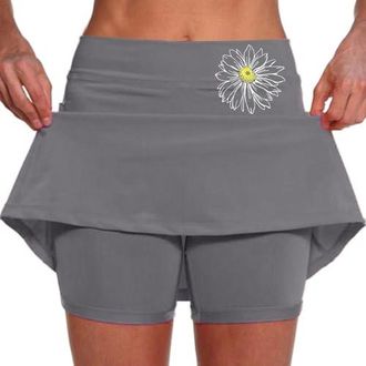 Generic Jupe-short pour femme avec poches - Contr&ocirc;le du ventre - Grande taille - Pantalon de sport athl&eacute;tique - Jupe d&eacute;contract&eacute;e - Robe d&eacute;t&eacute; boh&egrave;me - Vacance