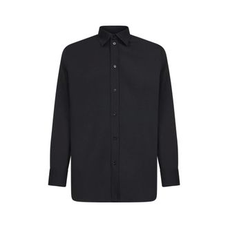 Jil Sander Homme, Chemises, Bleu, Taille: 2XL Lightweight Wool Gabardine Shirt