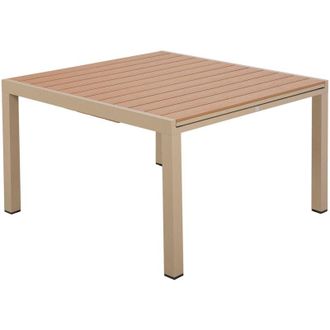 M&S Collection M&s - Table en alu carree extensible 120x120- 180 cm coloris Bois Creme