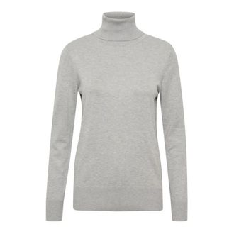 Saint Tropez Rollkragenpullover Pearl Grey Mel - - Knitwear - Damen - Grau - XL