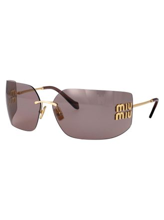 Miu Miu Womens Sunglasses Gold Metal