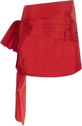 Rotate Mini Bow Skirt - - Skirts - Damen - Rot - L