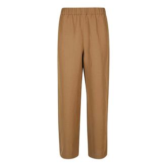 Fabiana Filippi Femme, Pantalons, Brun, Taille: 40 FR Pantalon de jogging en lin et viscose
