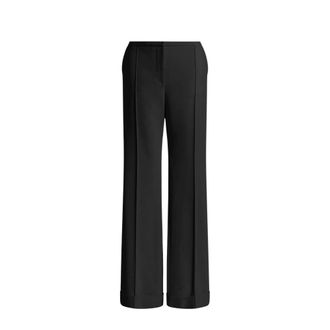 Alberta Ferretti Femme, Pantalons, Noir, Taille: 42 FR Pantalon Bootcut en Laine Tropicale