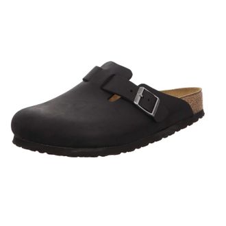 Birkenstock Classic Boston Leder 59461, Clogs, Schwarz (Schwarz 49), 46 EU (11.5 UK)