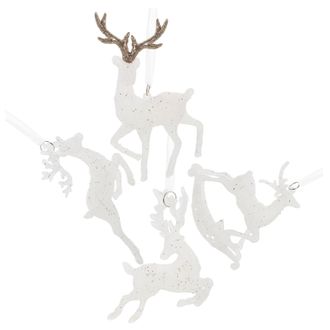 Cabilock 8 STK Weihnachts-elch-anh&auml;nger Weihnachtsbaum H&auml;ngende Dekoration Feiertags-rentierfiguren Layout-zubeh&ouml;r F&uuml;r Weihnachtsszenen Bruchsicherer Baumschmu