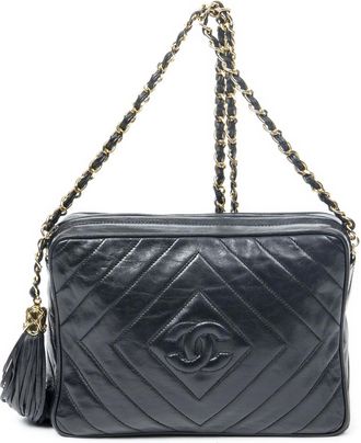 Chanel Crossbody Bags - CC Tassel Camera Crossbody - Gr. unisize - in Schwarz - f&uuml;r Damen