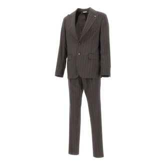 Manuel Ritz Homme, Costumes, Gris, Taille: XL Costume &agrave; rayures