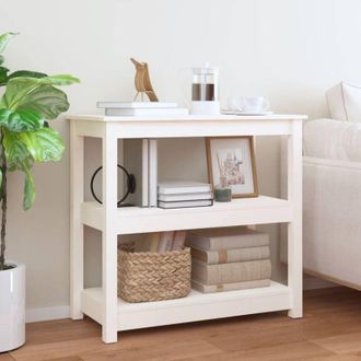 vidaXL Table console Blanc 80x40x74 cm Bois massif de pin Vidaxl