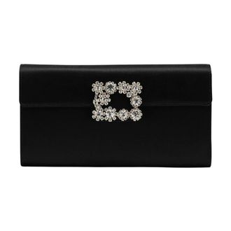 Roger Vivier Envelope Flap Flower Buckle - - Accessories - Damen - Schwarzk - ONE SIZE