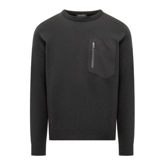 Herno Zip-Taschen-Sweatshirt - - Knitwear - Herren - Schwarzk - 3XL