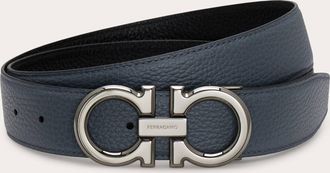 Ferragamo Damen Verstellbarer Gancini Wendeg&uuml;rtel Grau