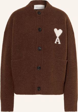 Ami Strickjacke Mit Alpaka braun