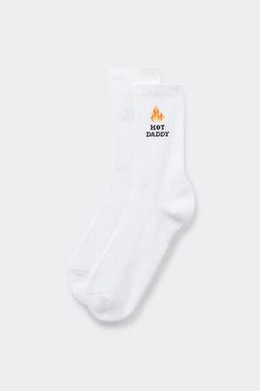 Calzedonia Gemusterte Herrensocken Wei&szlig;