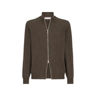 Brunello Cucinelli Cashmere High-neck Cardigan With Zipper