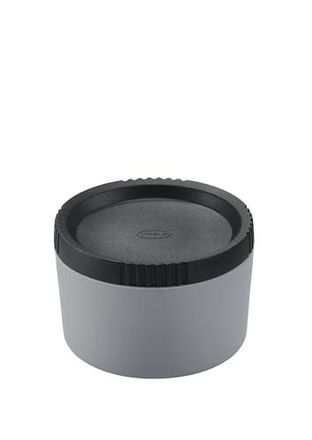 R&ouml;sle Flexx 2GO - Bo&icirc;te &agrave; vinaigrette ronde en silicone avec couvercle &agrave; visser - 0,05 l - Pour le transport de vinaigrettes et de sauces - Gris/noir