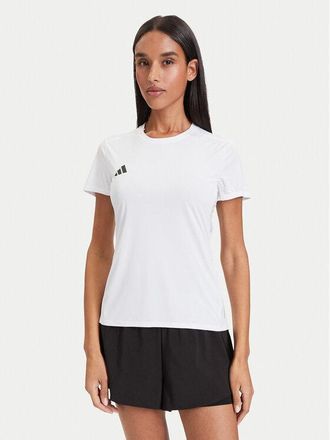 adidas Technisches T-Shirt Adizero Essentials Running IN1173 Wei&szlig; Slim Fit
