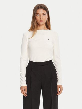 Tommy Hilfiger Bluse WW0WW47309 &Eacute;cru Slim Fit