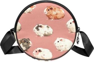 Generic Petit sac &agrave; bandouli&egrave;re rond pour femme, petit sac &agrave; bandouli&egrave;re avec fermeture &eacute;clair, bretelles r&eacute;glables, style d&eacute;contract&eacute;, pour femmes et filles