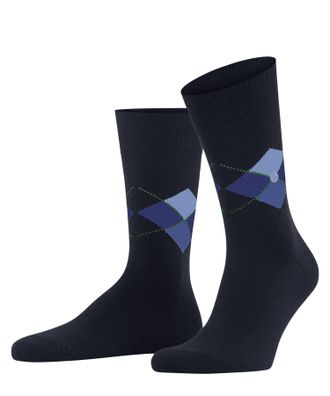 Burlington Herren Socken Multi King M So Baumwolle gemustert 1 Paar, Blau Marine 6120, 40-46