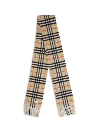 Burberry Mens Thin Cashmere Check Scarf Sand Kashmir-Capra Hircus Kashmir/capra Scarfs