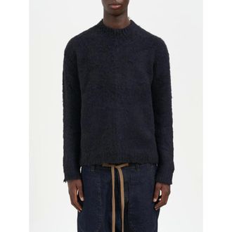 Uma Wang UMA Wang, Homme, Pulls, Noir, Taille: S Pull Textur&eacute; &agrave; Col Montant