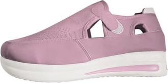 Generic Chaussures décontractées pour femme Printemps été Flat Fly Tissée Pâte respirante Chaussures décontractées en maille Sandales Hot Cake, rose, 36.5 EU