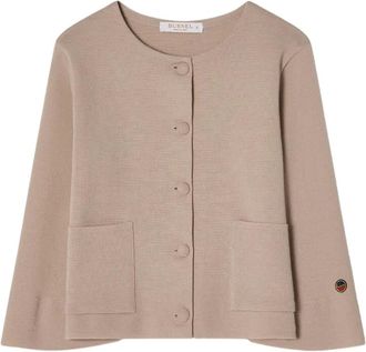 Busnel Femme, Pulls, Beige, Taille: 36 FR Lisa Short Wool Jacket