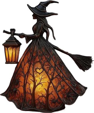 Generico Halloween Witch - saisonale -Dekoration | gruselige stehende Schreibtisch-Ornament | Halloween-Hexe | Handwerk Ornament | HAL Lichtdekoration