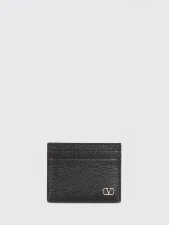 Valentino Garavani Porte-cartes plat VLogo Signature en cuir de veau