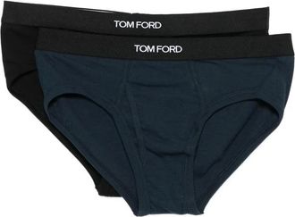 Tom Ford Homme, Sous-v&ecirc;tements, Multicolore, Taille: S Lot de deux slips &agrave; ceinture logo