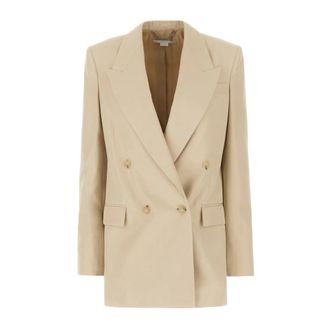 Stella McCartney Double-Breasted Blazer - - Jackets - Damen - Beige - M