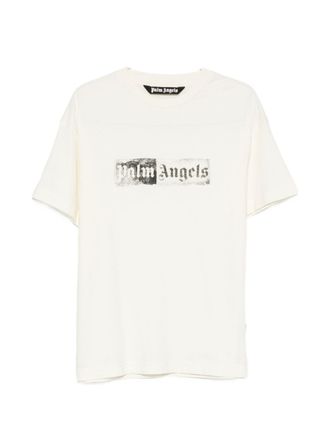 Palm Angels T-shirt en coton avec logo de timbre Palm Angels