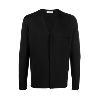 Goes Botanical Cardigan mit V-Ausschnitt - - Knitwear - Herren - Schwarzk - S