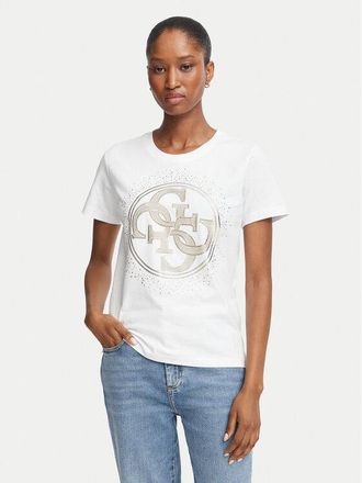 Guess T-Shirt W6BI30 K6051 Wei&szlig; Regular Fit