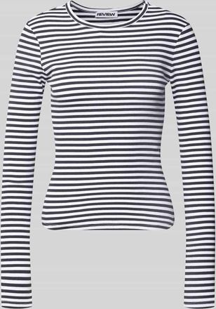 Review Slim Fit Langarmshirt mit Rundhalsausschnitt