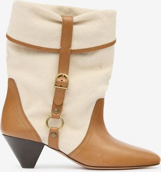 Isabel Marant Boots Darner Buckle - Femme - &Eacute;cru-ch&acirc;taigne - Taille 36 - Isabel Marant