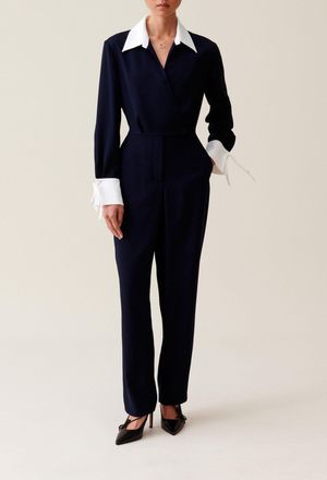 Claudie Pierlot Combinaison bi-mati&egrave;re marine