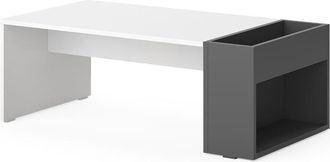 Vicco Couchtisch Chris, Weiß/Anthrazit, 95 x 49.4 cm