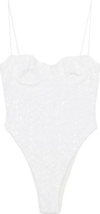Os&eacute;ree Femme, Maillots de bain, Blanc, Taille: 38 FR Pbs249 Maillot de bain une pi&egrave;ce &agrave; sequins et armatures