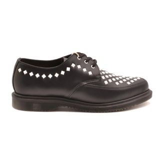 Dr. Martens Text Print Brown Derby Schuhe - - Shoes - Damen - Schwarzk - 41 EU