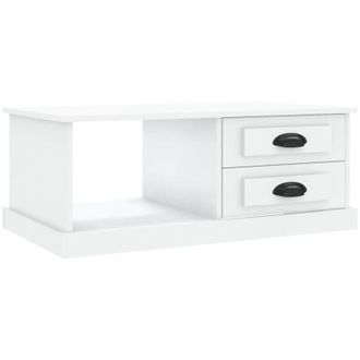 vidaXL Table basse,Table de Salon blanc 90x50x35 cm bois ding&eacute;nierie Vidaxl