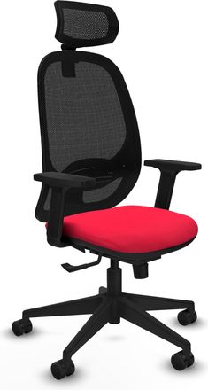 Piqueras y Crespo Cylinanco Hochstuhl mit 2D-Armlehnen, h&ouml;henverstellbarer Lendenwirbelst&uuml;tze und Kopfteil, h&ouml;henverstellbar und neigbar, ausgestattet mit 3 Positionen,