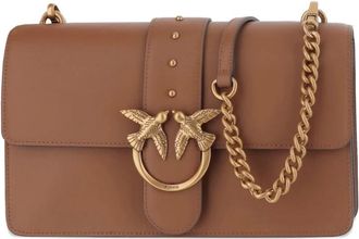 Pinko Pinko, Femme, Sacs, Brun, Taille: ONE Size Love One Shoulder Bag