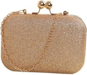 Frcolor Mini Sac Bandoulière Chaîne pour Femme Pochette Soirée Élégante et Portable Sac Banquet Mariage Cocktail