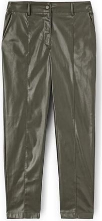 Motivi Femme, Pantalons, Vert, Taille: 42 FR Pantalon slim en tissu enduit