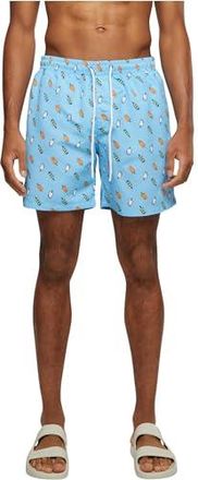 Urban Classics Pattern Swim Shorts Boxer, Bleu (Lightblue/Ice 02060), 4XL Homme