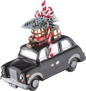 Butlers Weihnachtskugel Auto mit Tannenbaum Hang ON | Christbaumkugel Glas, Weihnachtsbaumschmuck lustig, kreative Baumschmuck f&uuml;r Weihnachten, Weihnachtsdeko