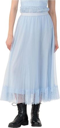 Kocca Femme, Jupes, Bleu, Taille: 36 FR &Eacute;l&eacute;gante jupe longue &agrave; volants